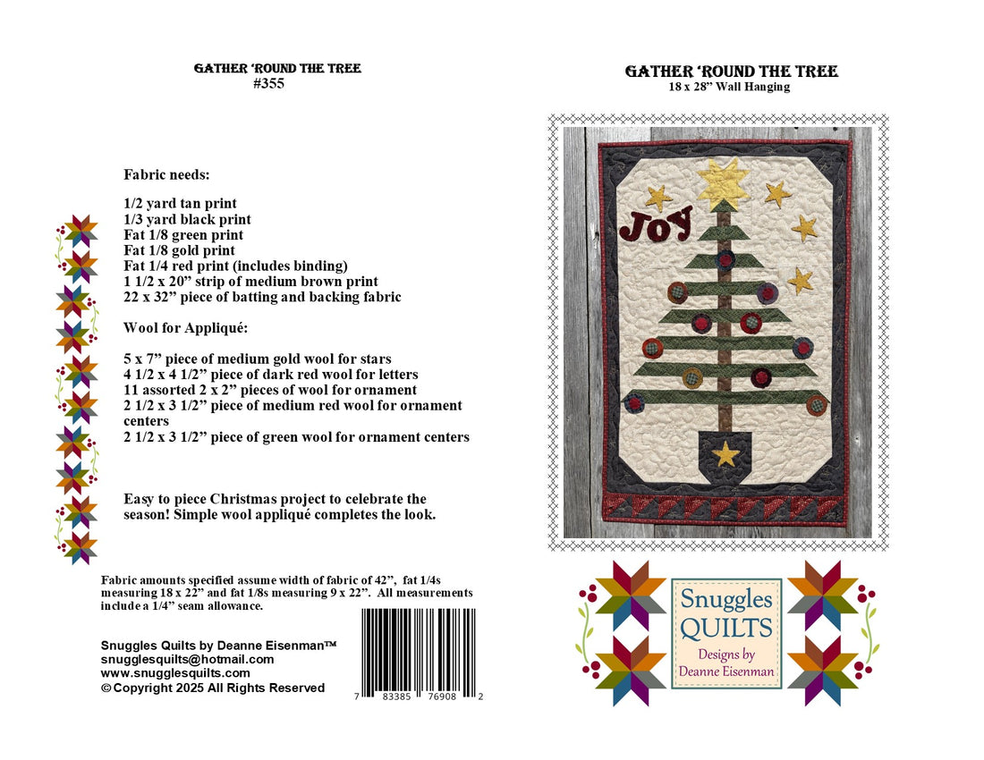 Gather 'Round the Tree Quilt Pattern – Snuggles Quilts