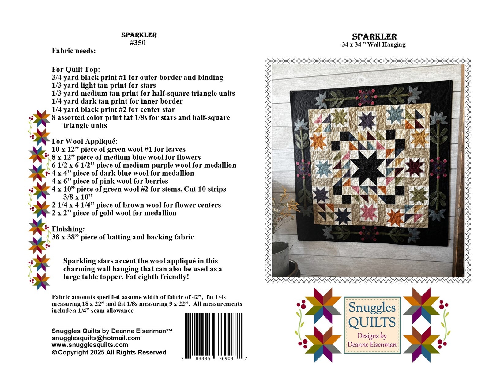 Sparkler Quilt Pattern – Snuggles Quilts